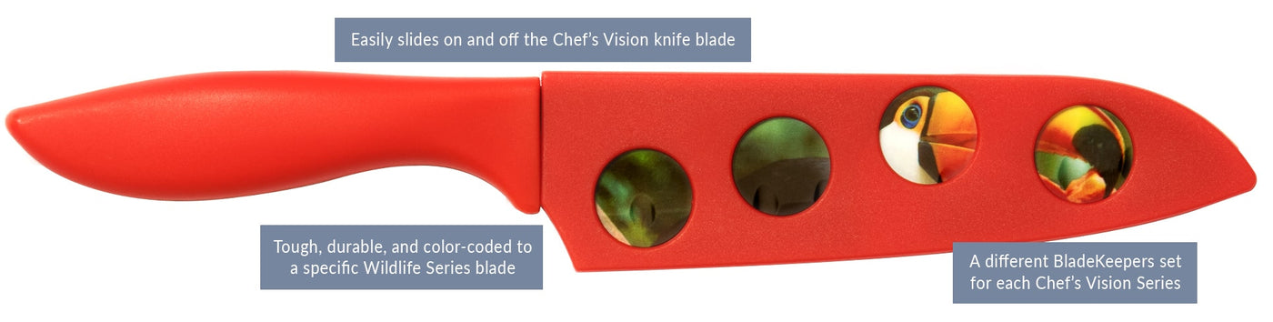BladeKeepers Blade Covers for Wildlife Series Knife Set - Chef's Vision